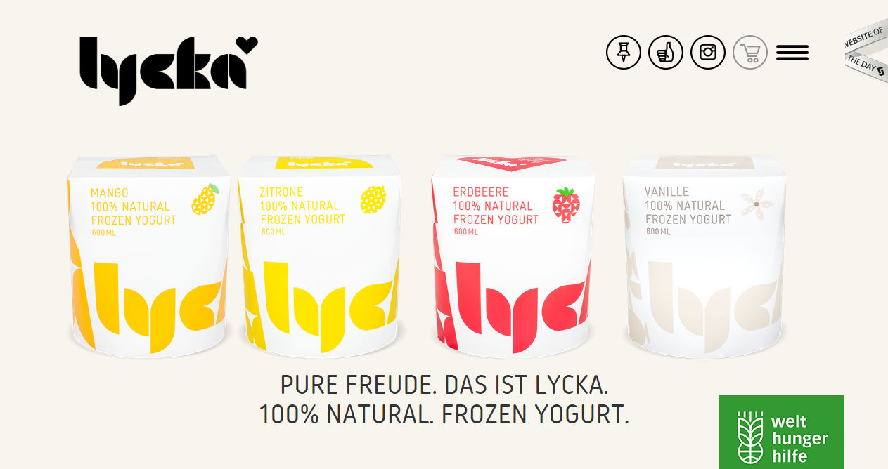 Lycka – Frozen Yoghurt - CSS Nectar Web Design Awards CSS Gallery