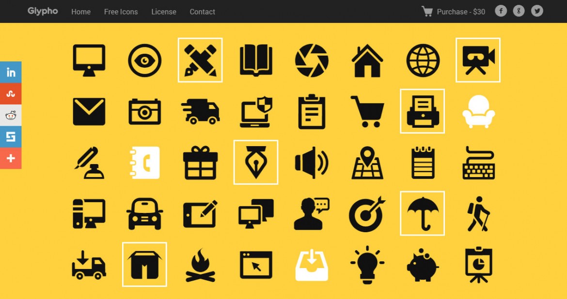 Glypho Icons - CSS Nectar Web Design Awards CSS Gallery