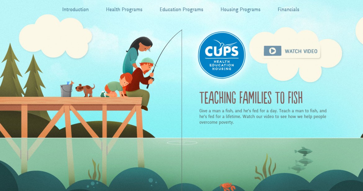 Teaching Families to Fish - CSS Nectar CSS Gallery