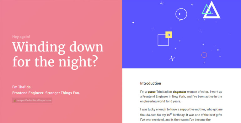 thalida - CSS Nectar Web Design Awards CSS Gallery