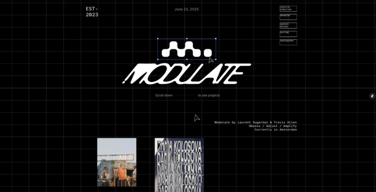Modulate | Amsterdam based branding studio - CSS Nectar Web Design Awards CSS Gallery
